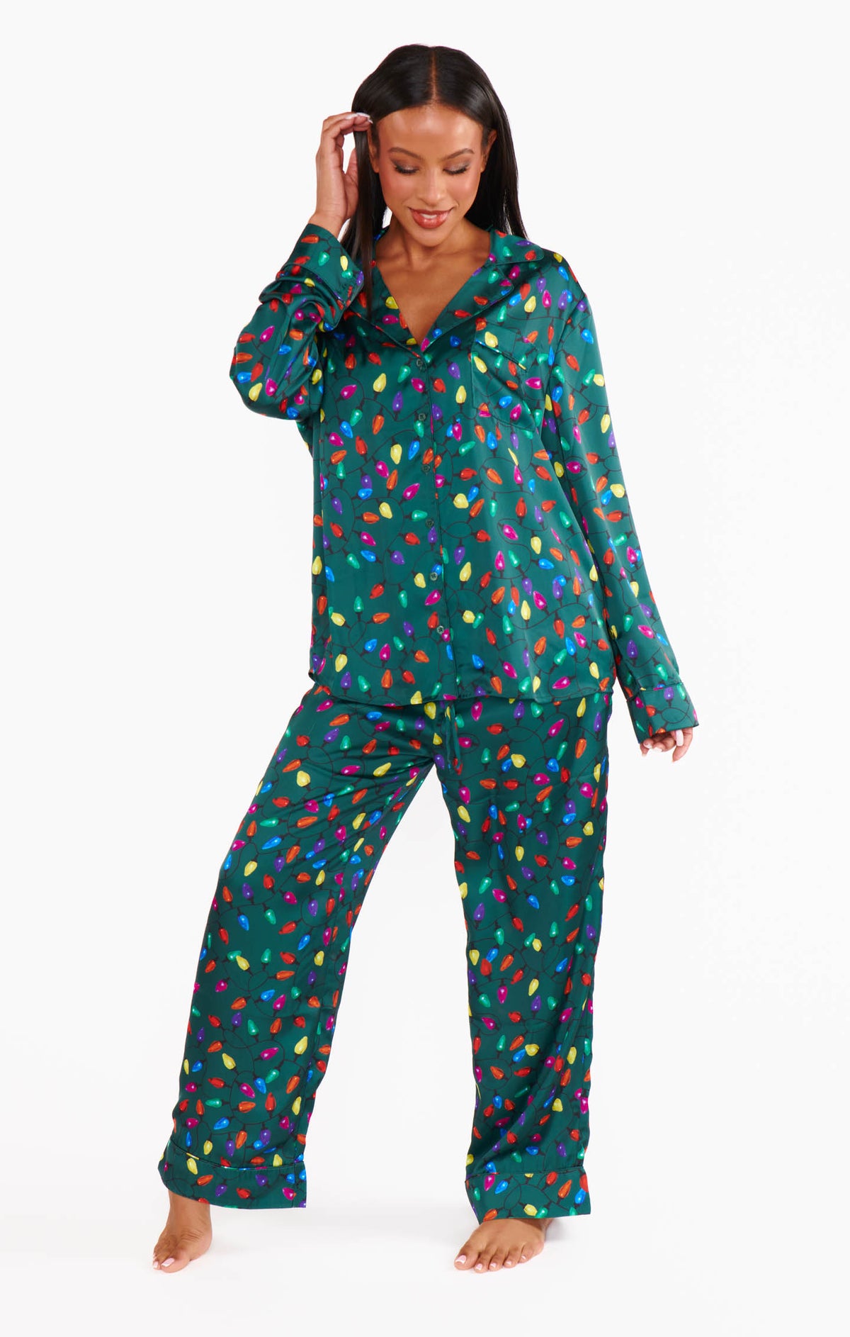 Show Me Your Mumu Classic PJ Set Festive Lights Silky – shopgirligirl
